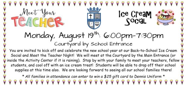 Back to School Ice Cream Social / Meet the Teacher Night – Saint ...