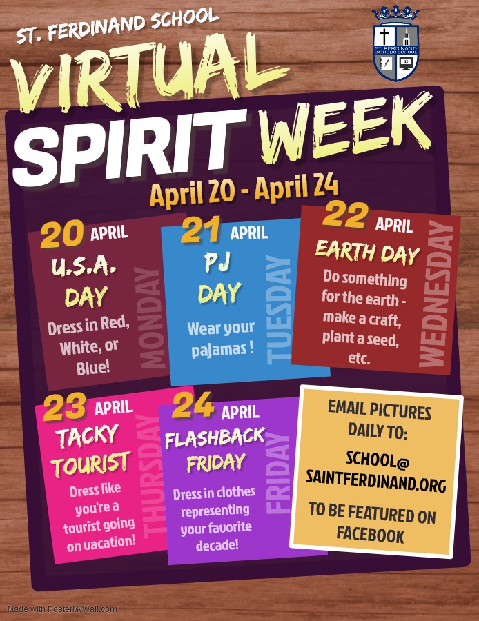 Welcome Back From Spring Break! – Saint Ferdinand Catholic School