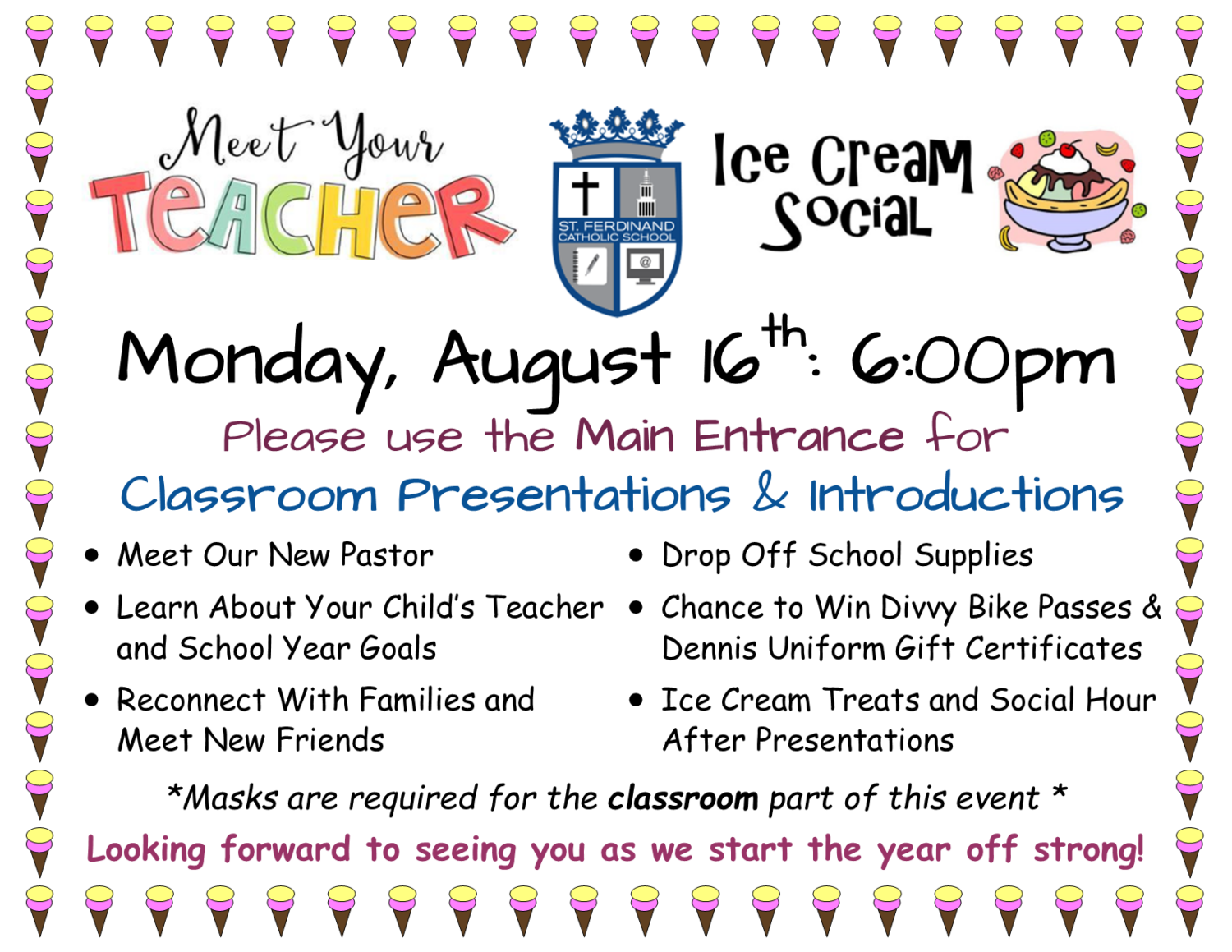 Back to School Meet the Teacher / Ice Cream Social Night – Saint ...