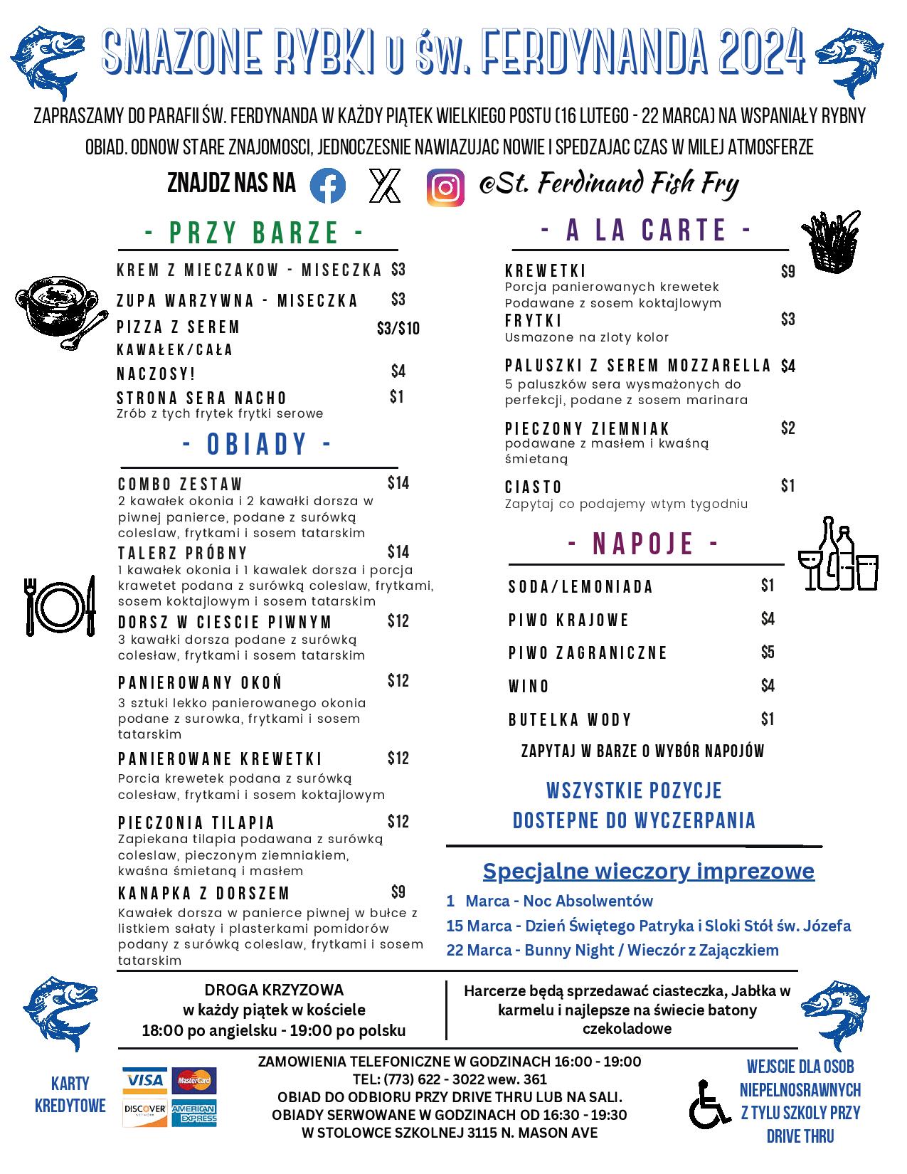 Fish Fry Begins 02/16/2024 – Saint Ferdinand Catholic School